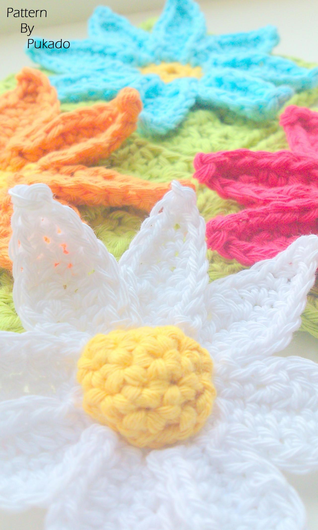 Pattern Only - Easy Daisy Flower Pattern And Granny Square Daisy ...